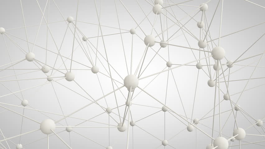 White Network Shape Abstract 3d Render Seamless Loop Animation 4k Uhd