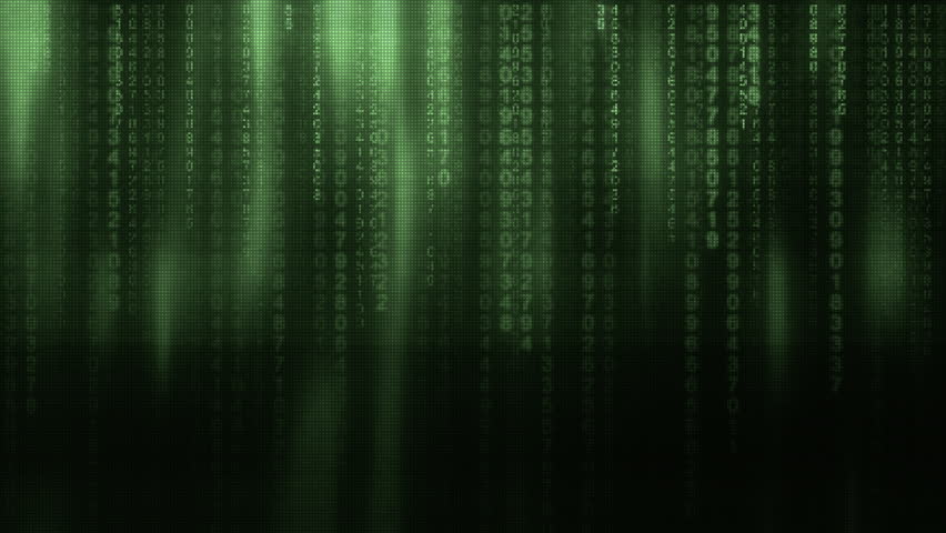 Matrix Binary Rain High Definition Animated Loop Of Green Binary
