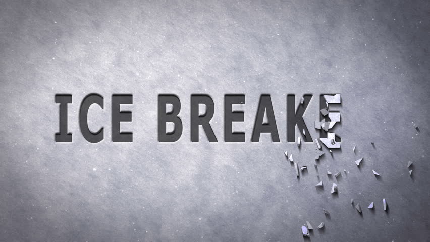 Ice Breaker Shatter Text Animated On White Snow Background, For ...