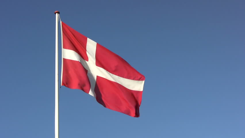 The Danish Flag, The Dannebrog, Waving Slowly In A Light Breeze Stock ... The Danish Flag, The Dannebrog, Waving Slowly In A Light Breeze Stock ...