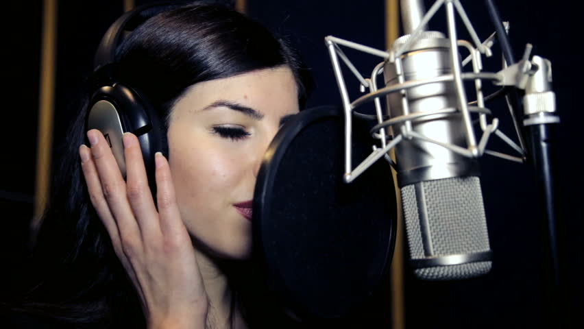 A Young Singer Recording A Song In A Recording Studio Stock Footage ... A Young Singer Recording A Song In A Recording Studio Stock Footage ...