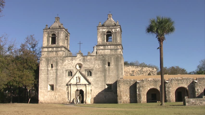 Video Of Old Spanish Mission Concepcion San Antonio, Texas. Early 1700s ...