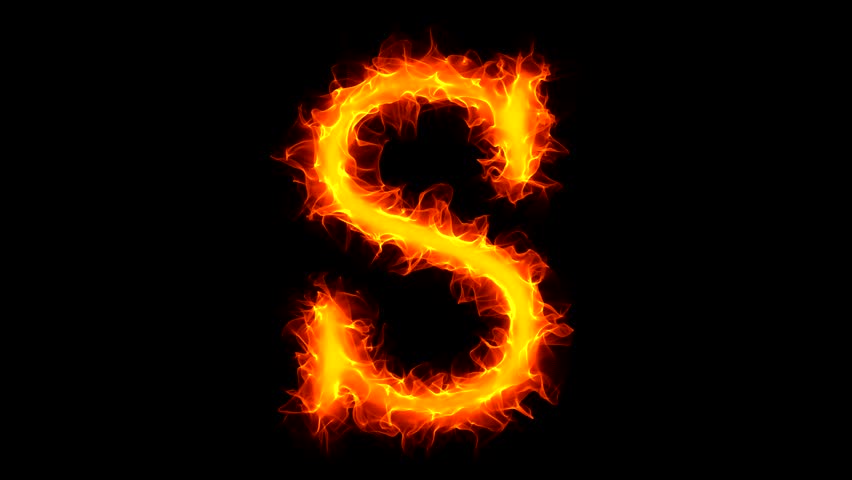 Letter S On Fire Stock Footage Video 1034812 - Shutterstock