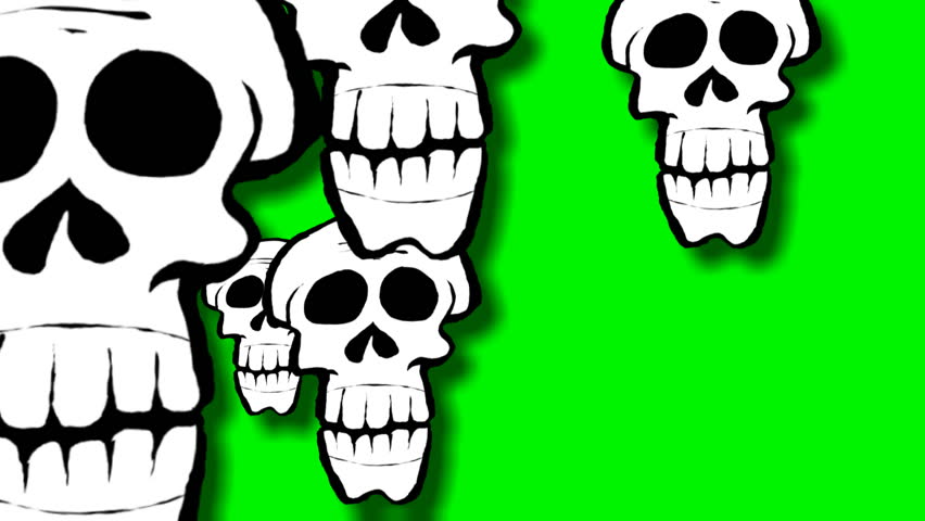 2D Animated Skull Talking With Letters Stock Footage Video 10622102 ...