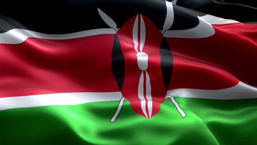 Flag Of Kenya Beautiful 3d Animation Of Kenya Flag In Loop Mode Stock ...