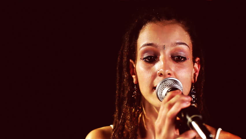 Beautiful Singer With Dreadlocks Stock Footage Video 1305874 - Shutterstock