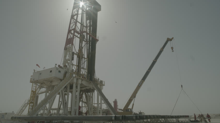 Kuwait Oil Industry. Handheld Medium Close Up Of Tools Used On Oil Rigs ...
