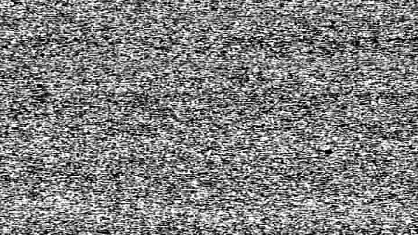 TV Screen No Signal, Static Noise And TV Static Fill The Screen (Loop ...