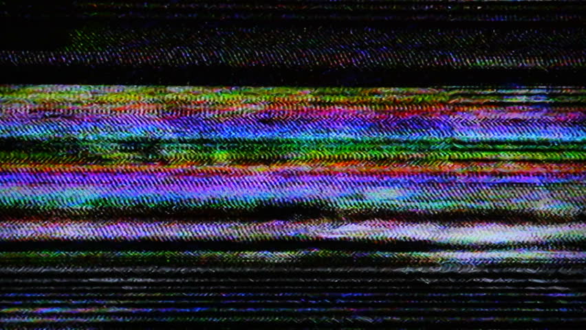 A Color Bar Test Screen Distorted With Noise And Static And ...