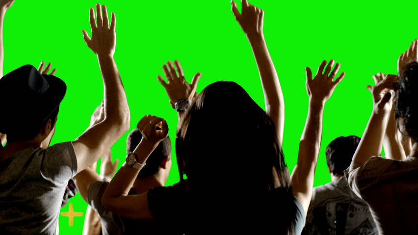 Concert Crowd Green Screen Stock Footage Video - Shutterstock