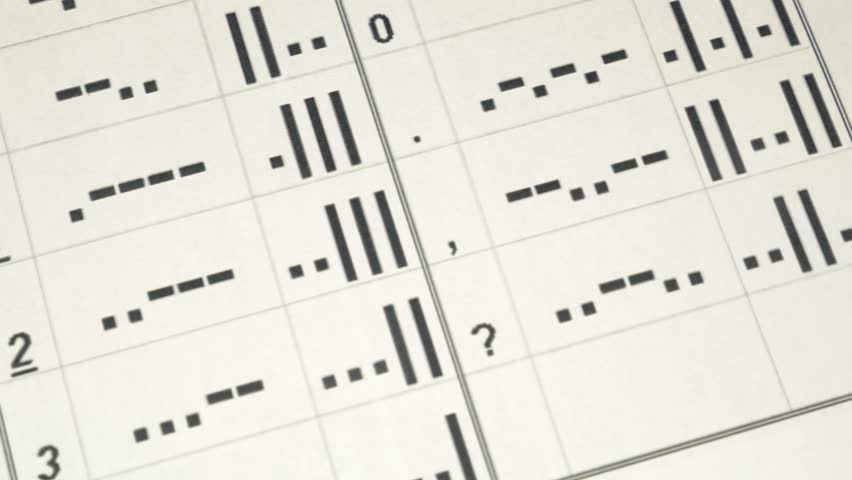 Footage Of The Morse Code Symbols Written On A Paper Stock Footage ...