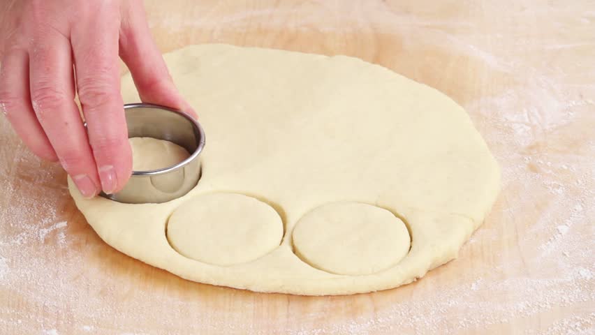 Circles Being Cut Out Of Pastry Stock Footage Video 2449136 - Shutterstock