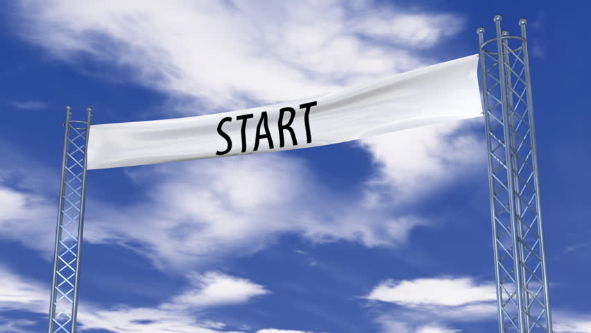 Start Banner - Sport Background 01 (HD) - Start Banner Waving In The ...