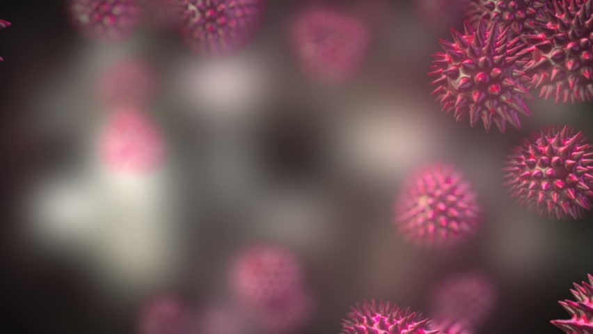 Pink Virus Moving Through System On Black Background Stock Footage ...