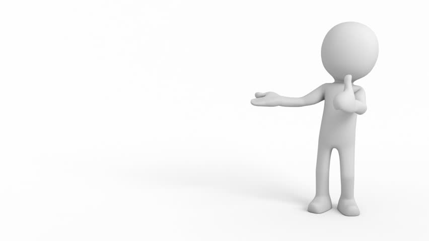 White Character Shows With Is Ok. Small White Guy Shows Something ...