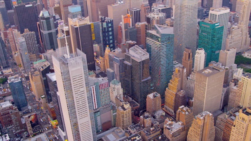 Aerial View Of Wall Street