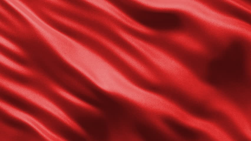 A Beautiful Satin Finish Looping Animation Of A Red Flag Background. A ...