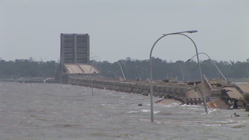 Damage From Hurricane Katrina In Biloxi, Mississippi. Stock Footage ...