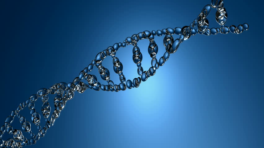 3D Animation Of DNA Strands On The Blue Background Stock Footage Video ...