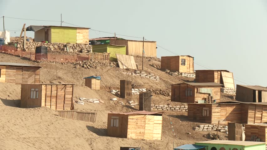 Video Footage Of Slums In The Desert At The North Of Lima, Peru, South ...