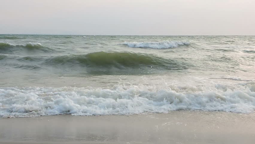 Sea Wave Swash To The Beach Stock Footage Video 5884826 - Shutterstock