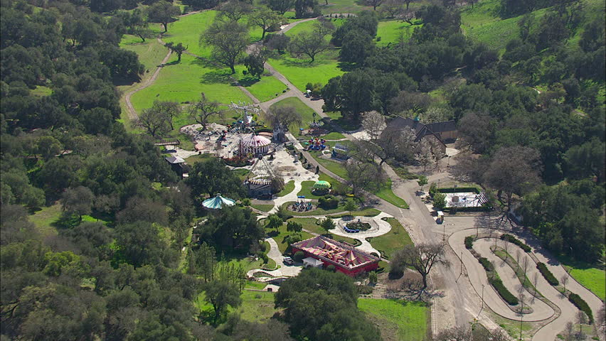 Neverland Ranch. Aerial Footage Over Neverland Ranch. Stock Footage ...