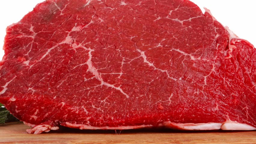 Fresh Raw Red Beef Meat Big Steak Chunk On Wooden Cut Board 1920x1080 ...