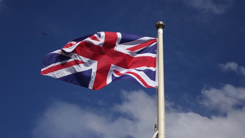 Hawaii Flag With Title Waving In The Wind Looping Sun Rises Style