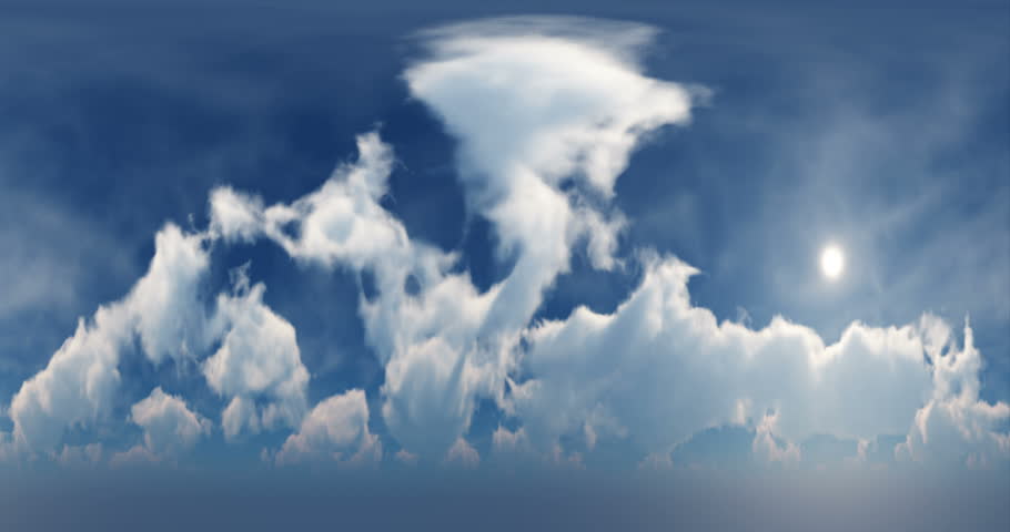 360 Panoramic Sky And Clouds Timelapse (Ultra HD 8K Resolution ...