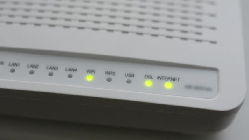 Internet ADSL Router Blinking Lights High Definition Footage - ADSL ...