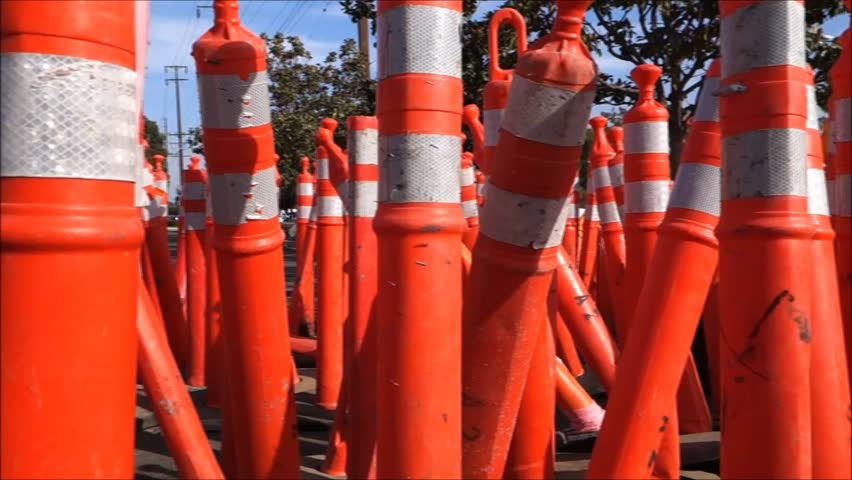 Road Safety Pylons Stock Footage Video 7906729 - Shutterstock