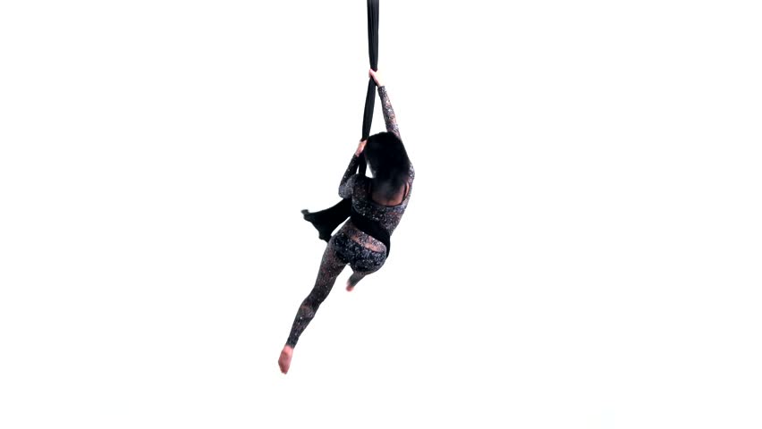 Woman Dancer On Aerial Silk, Aerial Contortion, Aerial Ribbons, Aerial ...