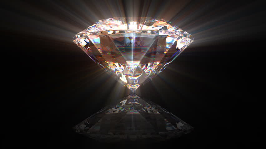 Turning Brilliant Diamond. Seamless Loop. Stock Footage Video 1194346 ...