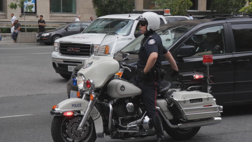 TORONTO, ONTARIO - JUNE 24th: Motorcycle Policeman On June 24th, 2010 ...