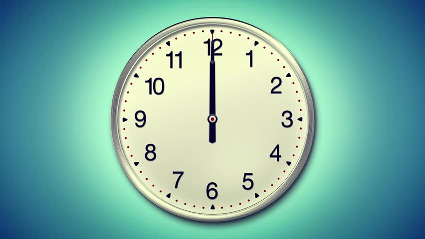 Clock Minute, Second And Hour Hands Moving Stock Footage Video 9050671 ...