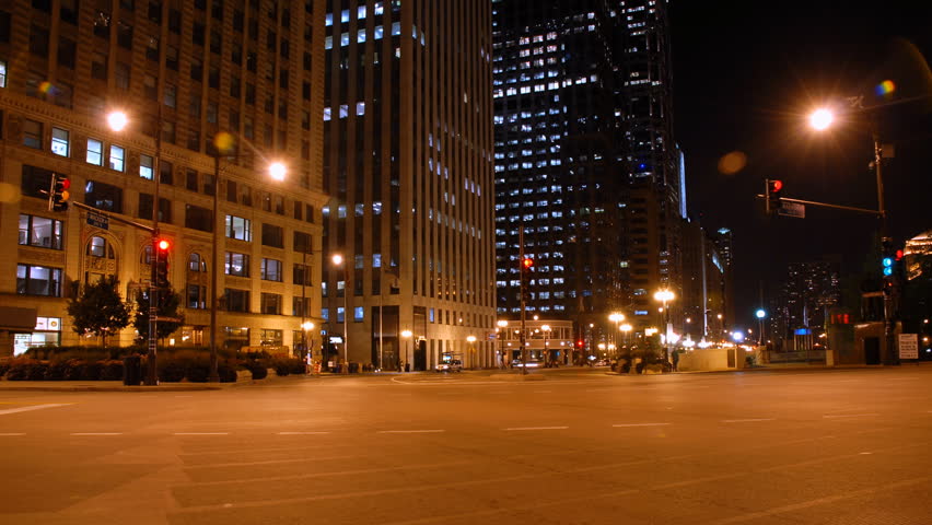 Nighttime City Street
