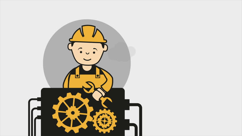 Working In Machine Video Animation, HD 1080 Stock Footage Video 9089450 ...