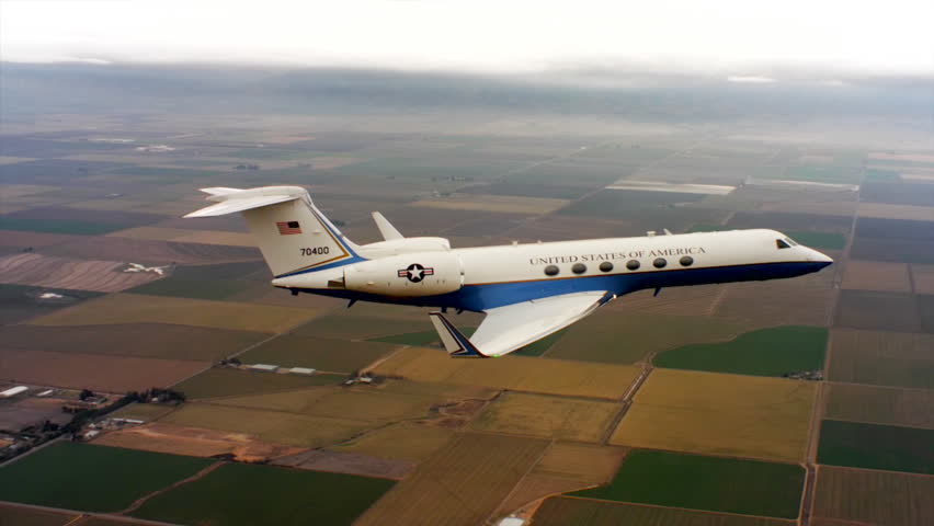 CIRCA 2010s - Aerials Of The U.S. Air Force Air Mobility Command C37 ...